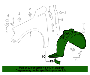 2019-2021 Chevrolet Malibu Fender Liner 84506559 | TascaParts.com