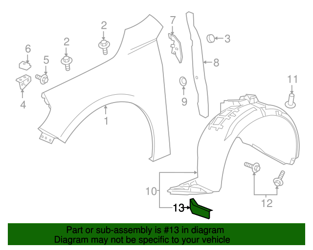 2016-2024 Chevrolet Malibu Passenger Side Underbody Front Air Deflector ...