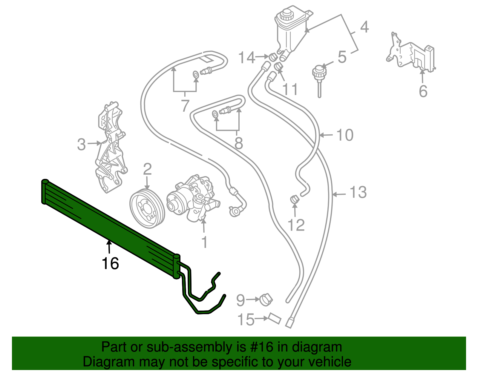 2007-2010 Volkswagen Touareg Power Steering Cooler 7L8-422-885-A | VW ...
