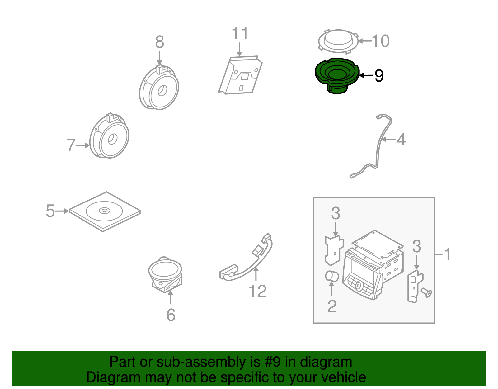 96320-3S000 - Speaker 2011-2015 Hyundai Sonata | AutoNation Parts