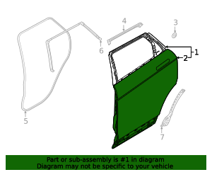 2020-2023 Land Rover Range Rover Evoque Door Shell LR138383 ...