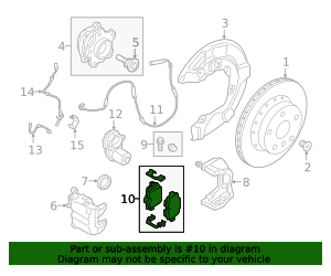 2020-2025 BMW Disc Brake Pad Set Rear 34208093728 | OEM Parts Online