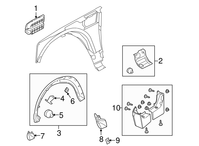 2010-2016 Land Rover LR4 Fender Flare LR010632 | AutoNationParts.com