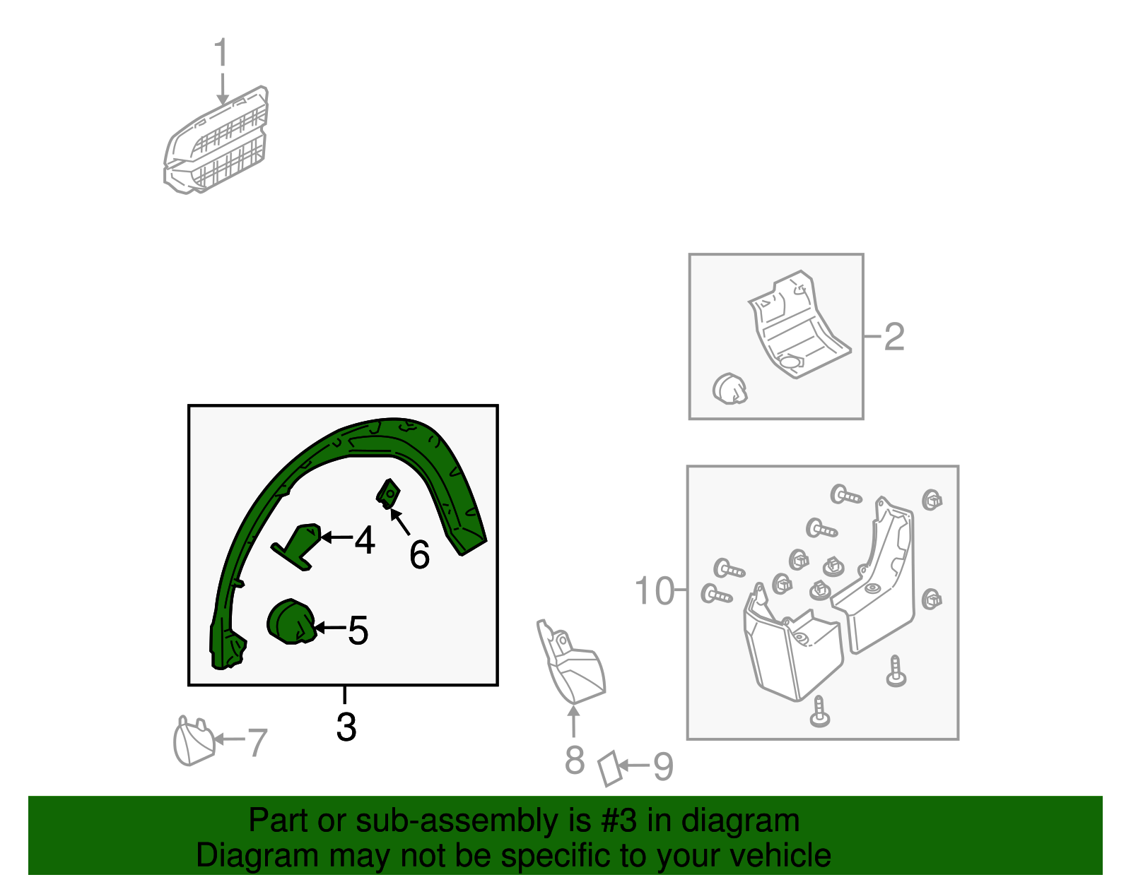 2010-2016 Land Rover LR4 Wheel Flare LR010631 | OEM Parts Online