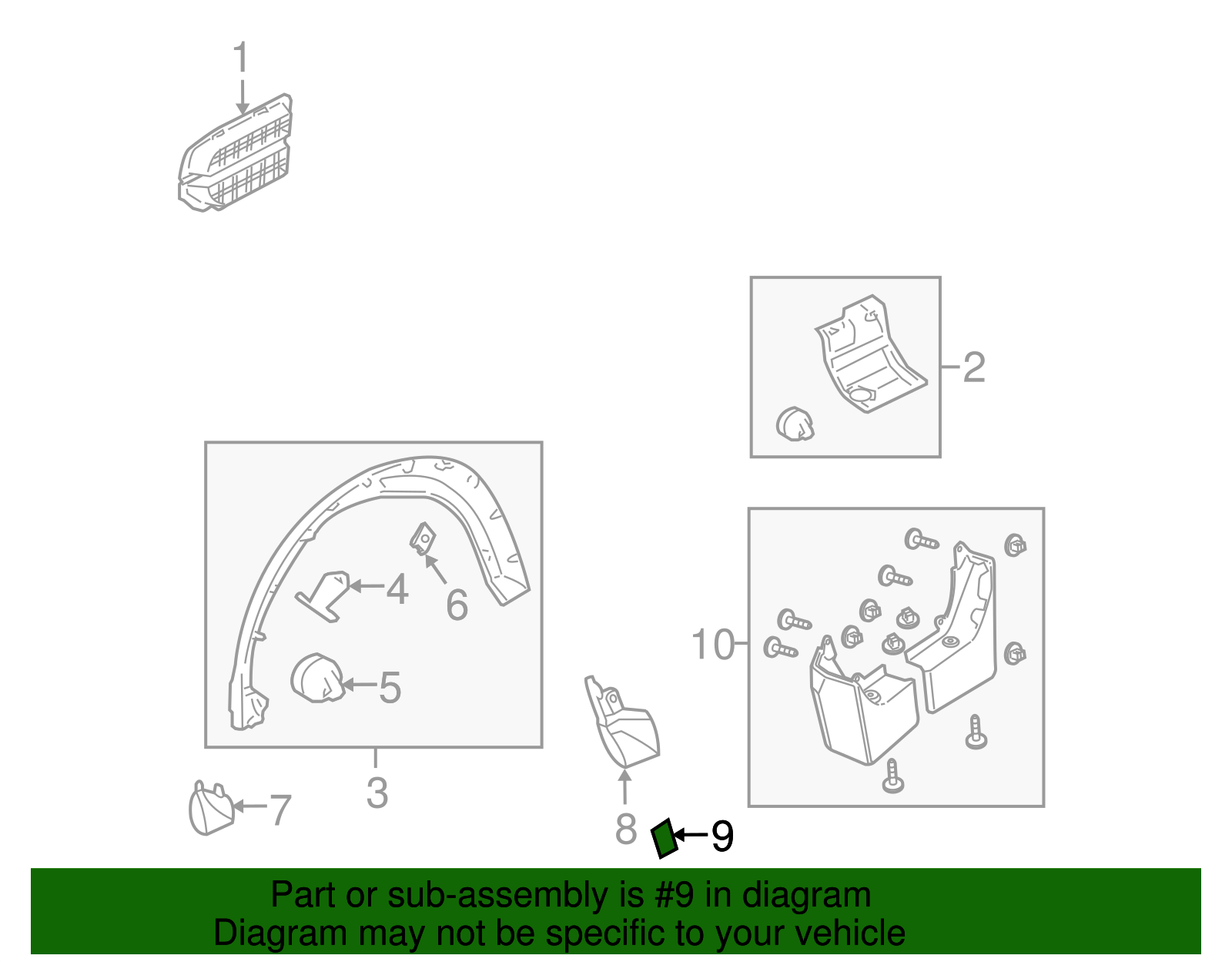 Genuine OEM Lower Molding Clip Part# LR010615 Fits 2010-2016 Land Rover ...