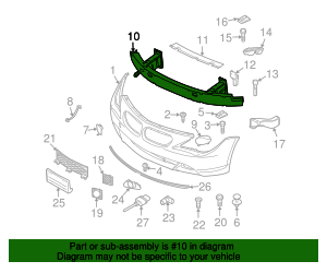 51117185488 - 2010 BMW 650i Reinforced Beam (51-11-7-185-488) | BMW of ...