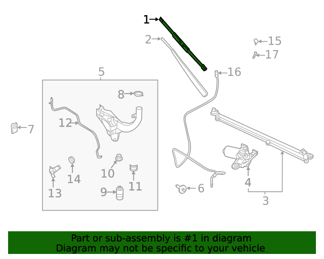2021-2023 Ford Wiper Blade ML3Z-17528-A | OEM Parts Online
