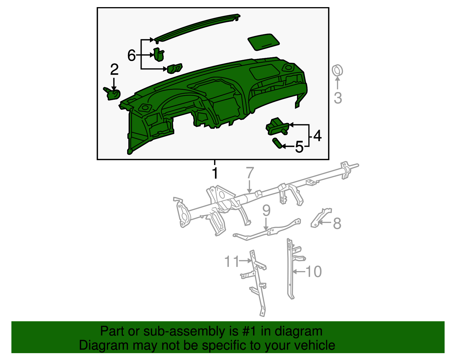 55401-AA060-B0 - Dashboard Panel 2004-2008 Toyota Solara | AutoNation Parts