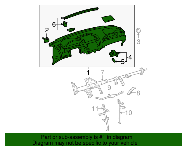 55401-AA060-B1 - Instrument Panel - 2004-2008 Toyota Solara | Nucar ...