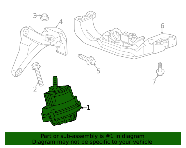 2020-2024 Cadillac Engine Mount 84663494 | GM Parts Center