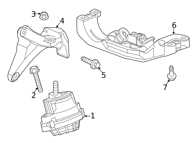 2020-2023 Cadillac CT5 Driver Side Engine Mount Bracket 84146174 ...