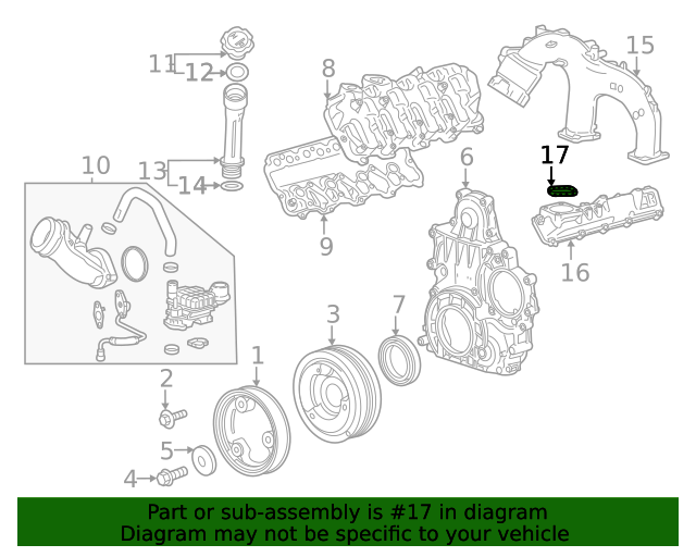 2017-2023 GM Upper Intake Manifold Seal 12642410 | GMPartsDirect.com