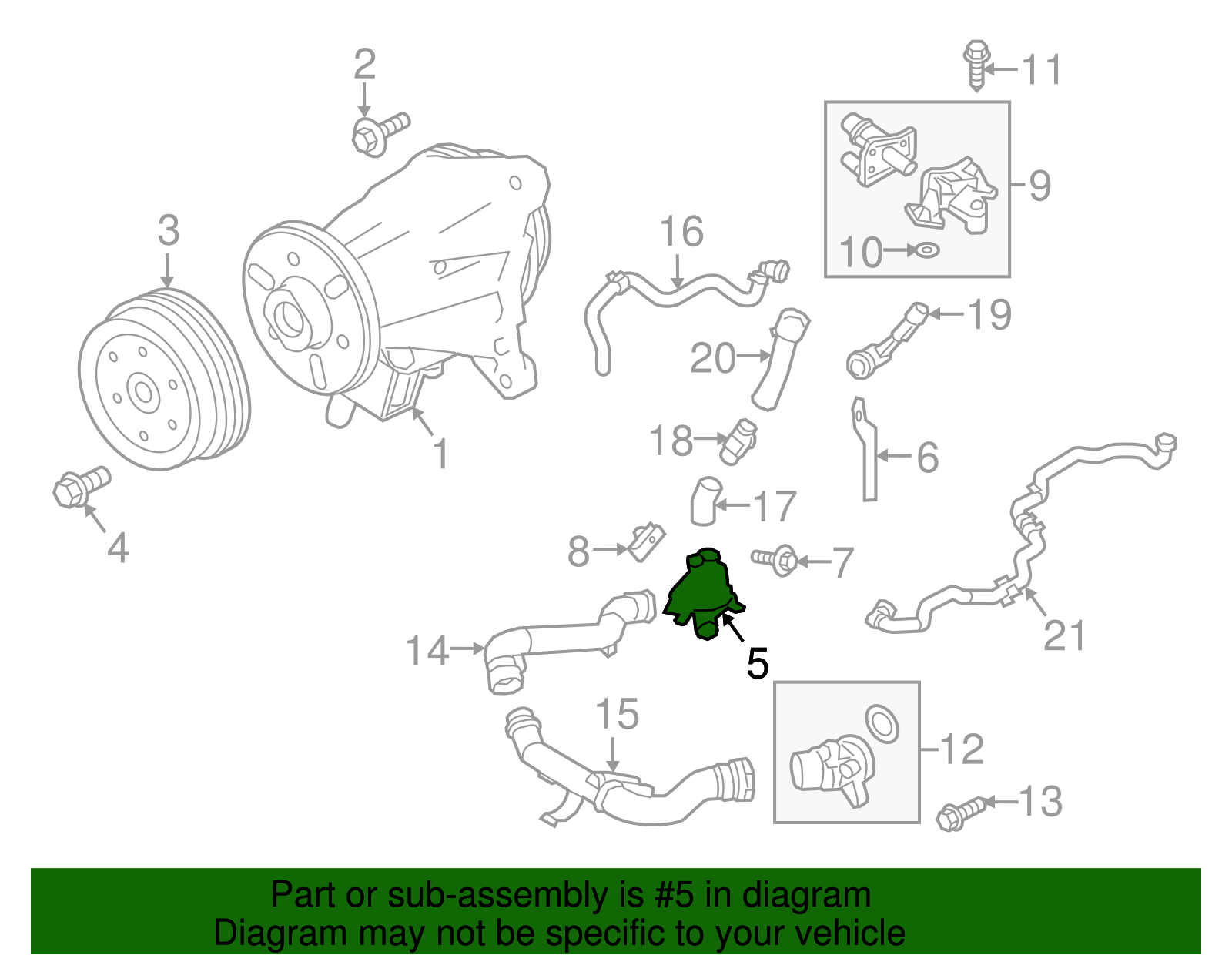 2016-2017 Land Rover Range Rover Sport Thermostat Unit LR062085 | OEM ...