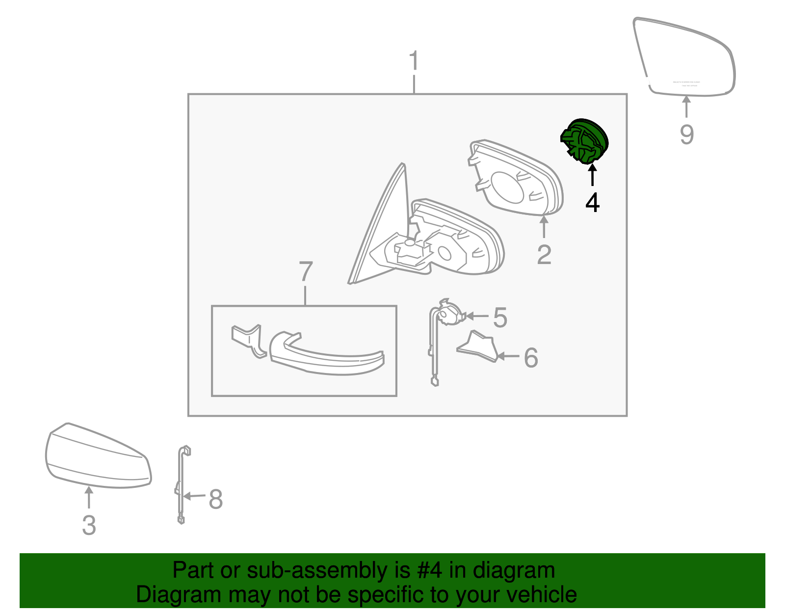 67137187262 - 2008-2014 BMW Mirror Motor (67-13-7-187-262) | BMW of ...