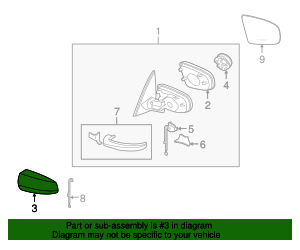 51167180726 - 2007-2014 BMW Mirror Cover (51-16-7-180-726) | BMW of ...