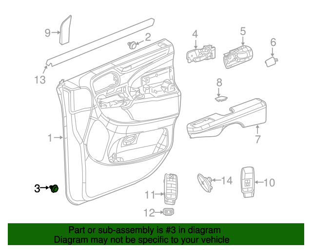 2004-2020 Mopar Door Trim Panel Lower Clip 6505759AA | TascaParts.com