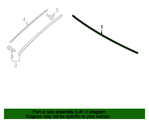 Hyundai - 86130-B1000 - Upper Molding - 2015-2020 Hyundai | OEM Hyundai ...