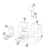 2011-2020 Dodge Durango Active Head Restraints Headrest 5RX96DX9AA ...