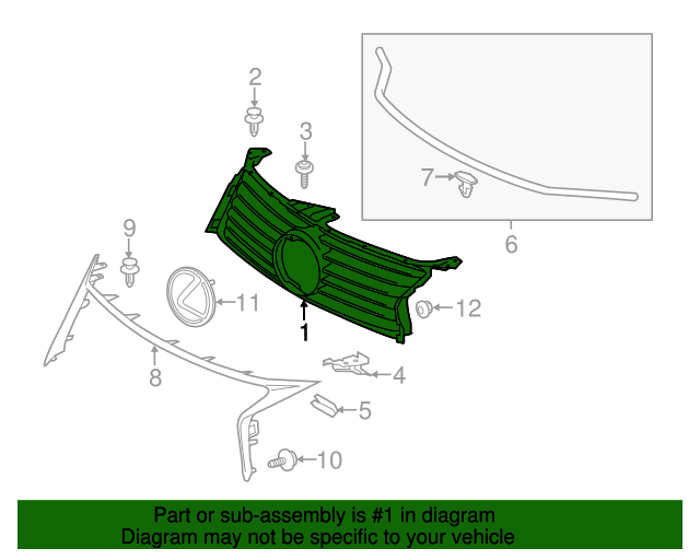 2013-2015 Lexus Grille 53111-30D90 | OEM Parts Online