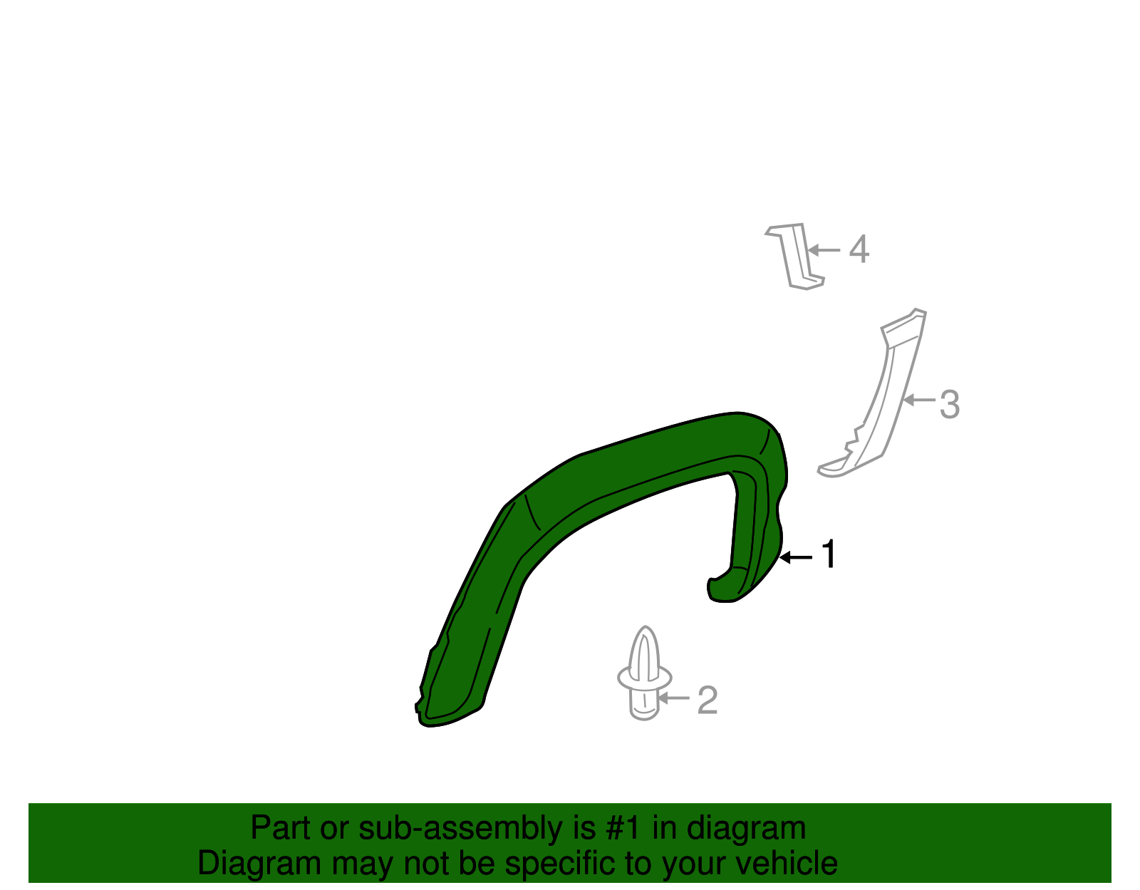 1999-2003 GM Primed Passenger Side Front Fender Flare with Retainers ...