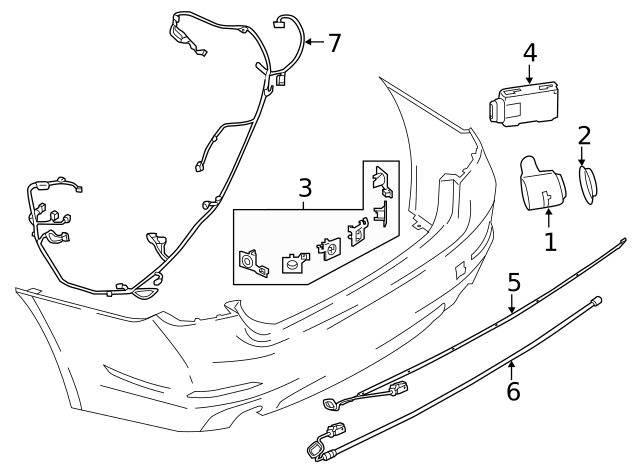Genuine BMW 51-12-7-488-983 | Park Sensor Mount Kit | FREE Shipping on ...