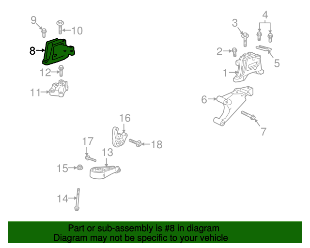 2018-2024 GM Transmission Mount 85003188 | TascaParts.com