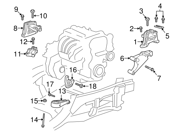 2018-2023 GM Transmission Mount 85003188 | AutoNationParts.com