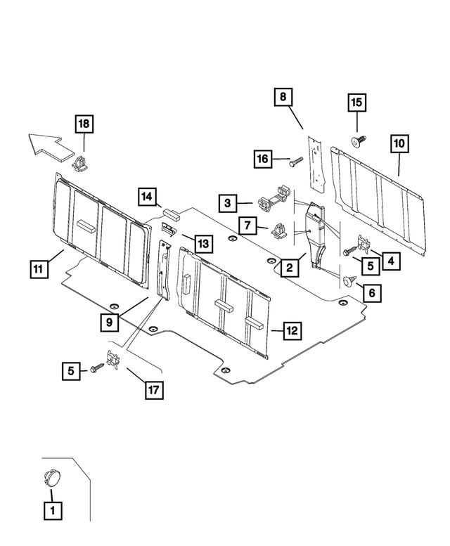 2014-2024 Ram Cargo Compartment Panel 1ZQ25LXEAA | Mopar eStore