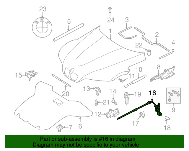 Genuine BMW 51-23-8-397-410 | Release Cable | FREE Shipping on Most ...