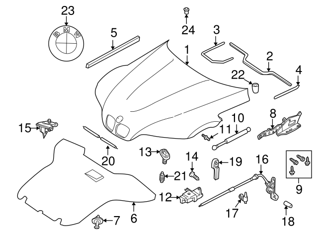 51141852899 - 1995-2012 BMW Emblem Grommet (51-14-1-852-899) | BMW of ...