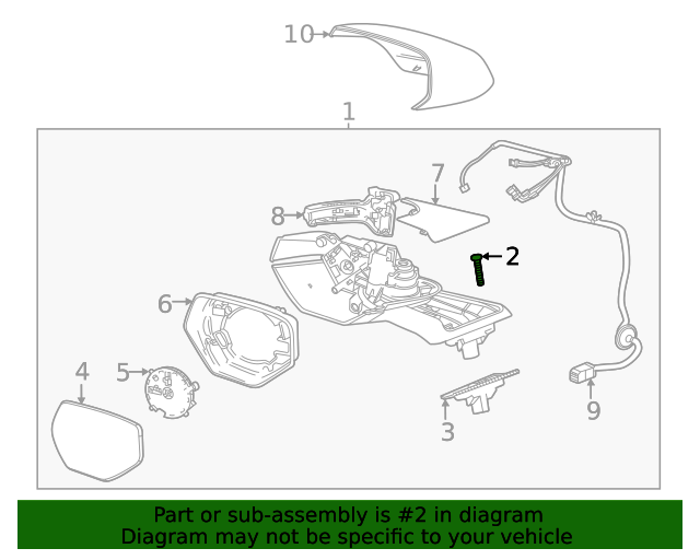 2020-2024 Chevrolet Corvette Door Mirror Bolt 11602850 GM ...