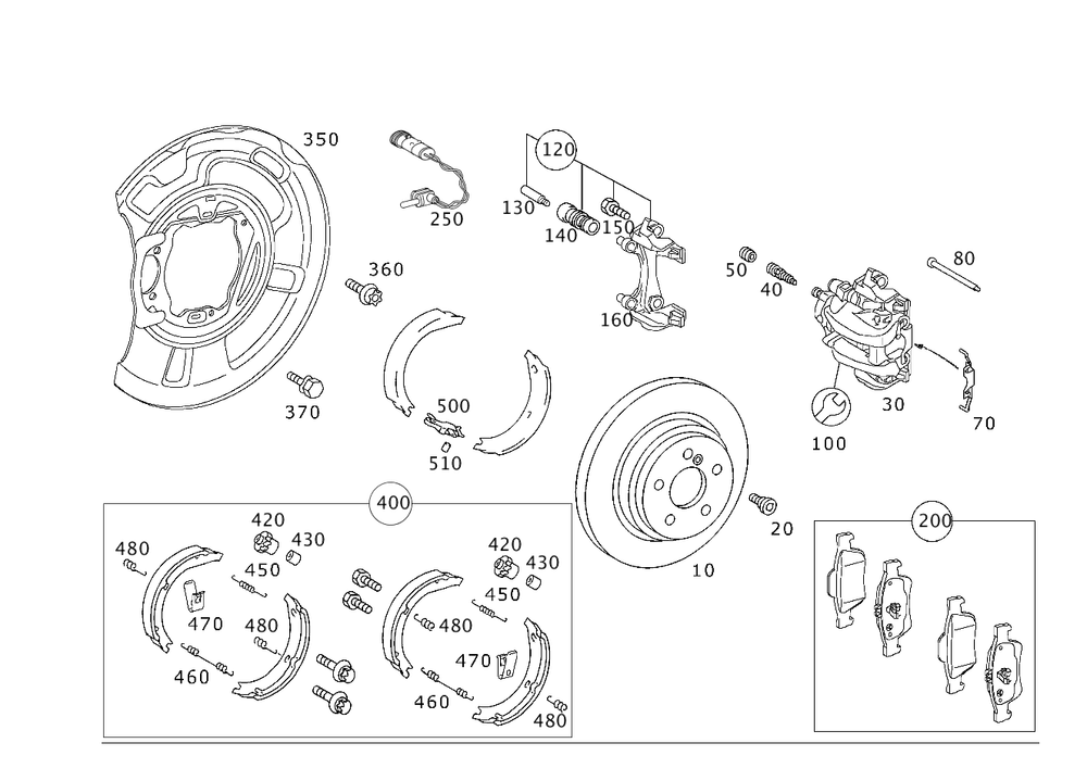 Brake Pads Rear 000-420-96-04-90 | Mercedes-Benz Parts