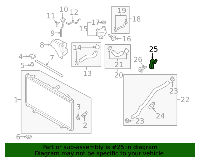 2018-2021 Mazda 6 Lower Hose Bracket PY8W-15-74XA | RealMazdaParts.com