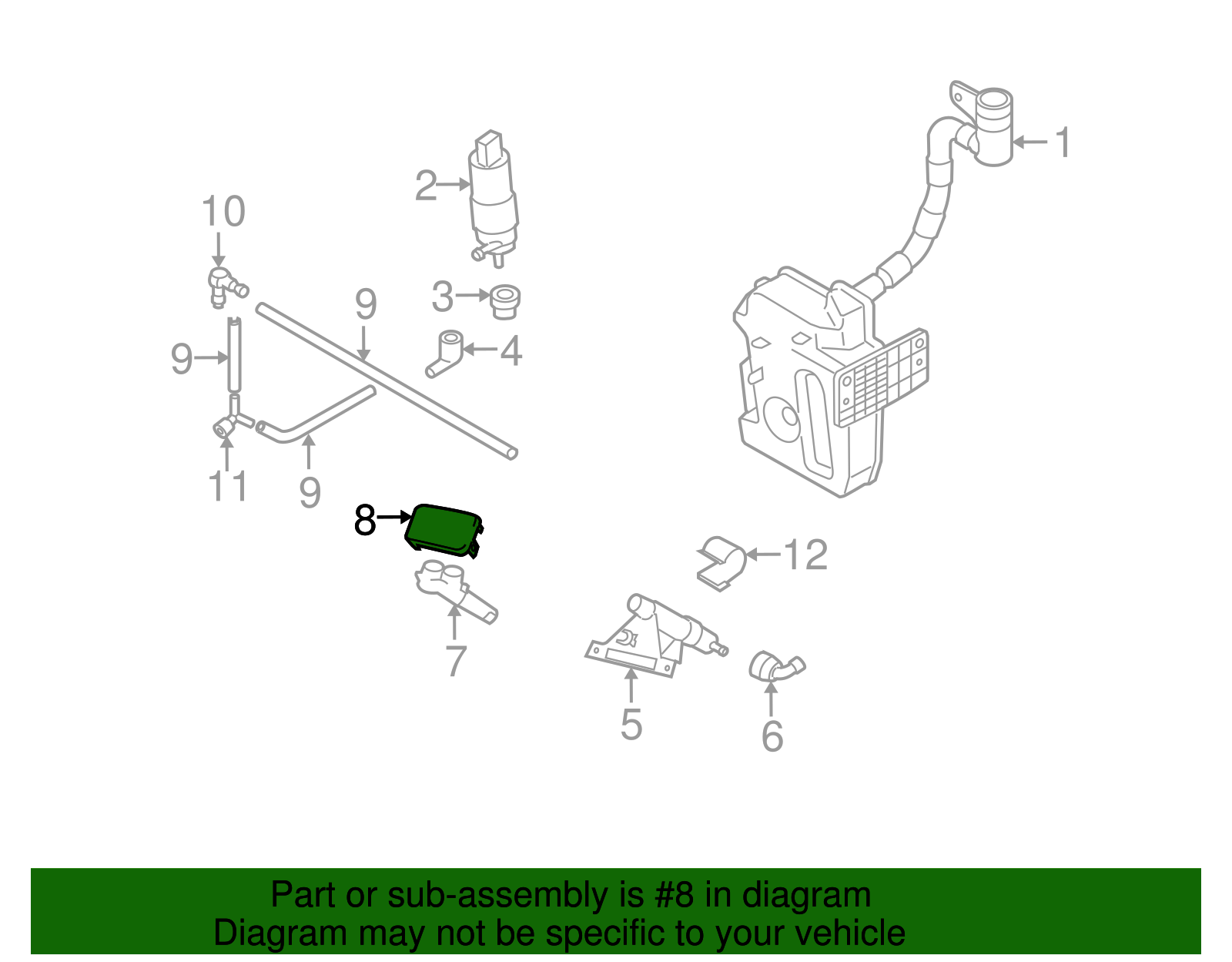 1K6-955-110-B-GRU - Headlight Washer Cover 2008 Volkswagen R32 ...