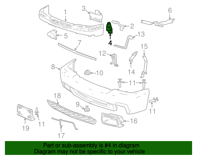 2003-2007 GM OEM NEW 03-07 GM Chevrolet GMC Cadillac Yukon Left Bumper ...