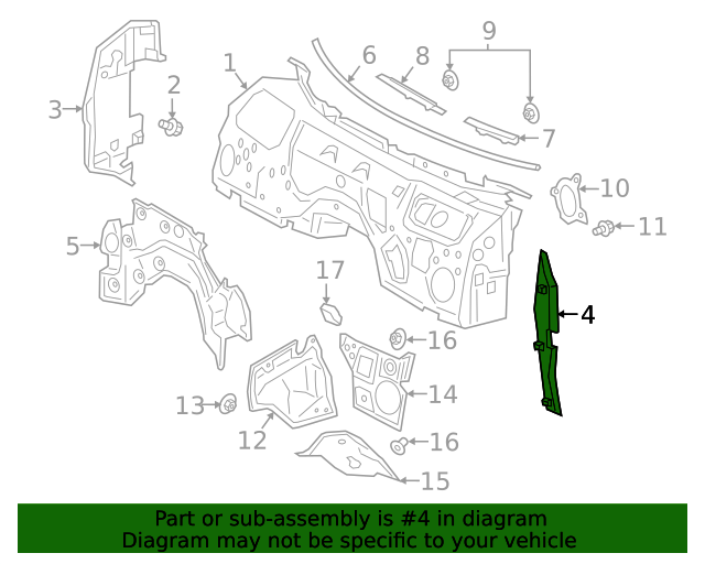 2020-2024 Toyota GR Supra Side Seal 53827-WAA01 | Toyota Parts Center