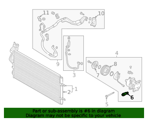 97674-D3000 - A/C Compressor Relief Valve 2016-2023 Hyundai ...
