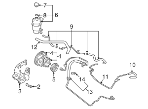 2009-2013 Mitsubishi Outlander Pressure Hose 4455A334 | Mitsubishi ...