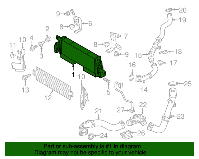 2017-2020 Fiat 124 Spider Inter-Cooler 68318845AA | TascaParts.com