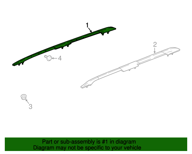 2018-2020 Chevrolet Traverse Side Rail - Passenger Side (RH) 84502849 ...