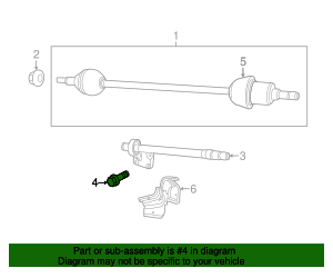 2011-2014 Volkswagen Routan Intermediate Shaft Bolt WHT-005-674 | OEM ...