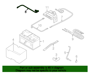 61127616199 - 2008-2016 BMW Negative Cable (61-12-7-616-199) | BMW of ...