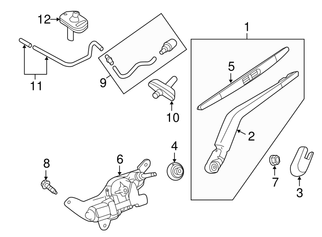 2014-2019 Nissan Versa Note Versa NOTE Rear Wiper Arm with Blade 28780 ...
