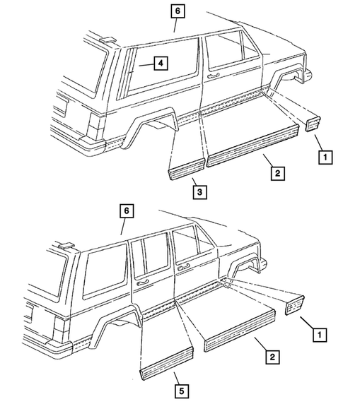 Moldings and Ornamentation for 2001 Jeep Cherokee | Mopar eStore
