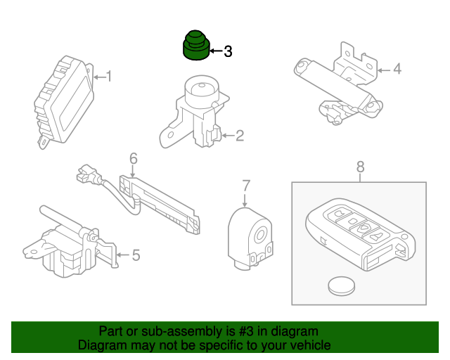 2014-2016 Kia Cadenza Alarm Switch 93880-3R000 | Kia Parts Fast