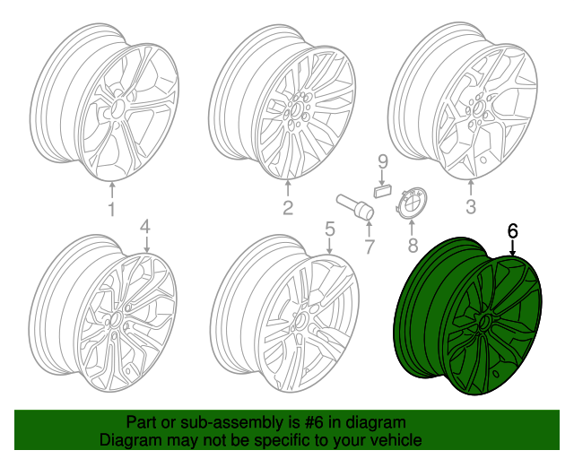 36-11-6-850-293 - Wheel Alloy - 2013-2015 BMW X1 | Wholesale BMW
