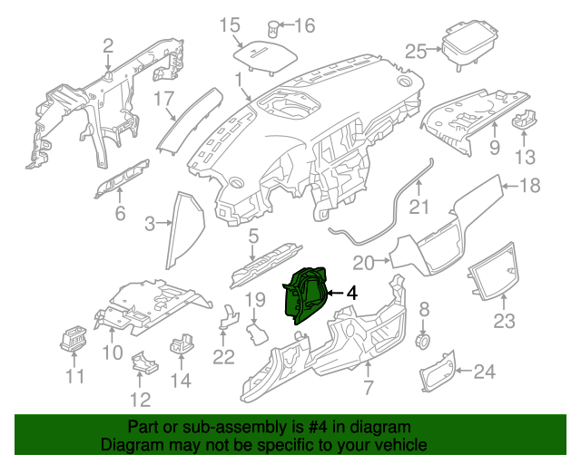 166-680-69-07-9051 - Column Cover 2012-2019 Mercedes-Benz | Mercedes ...