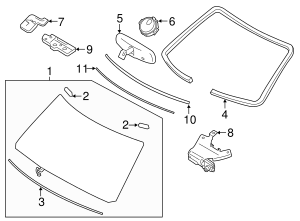 2011-2020 Infiniti Upper Molding Fastener 72725-1LA0A | Infiniti Parts ...