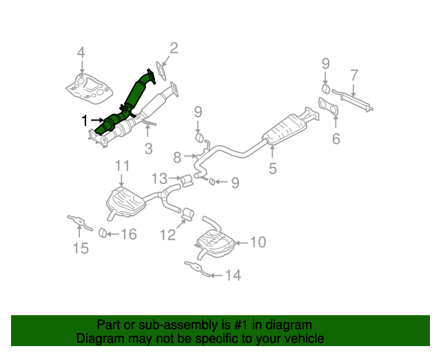 36001276 - Catalytic Converter 2010-2015 Volvo | AutoNationParts.com