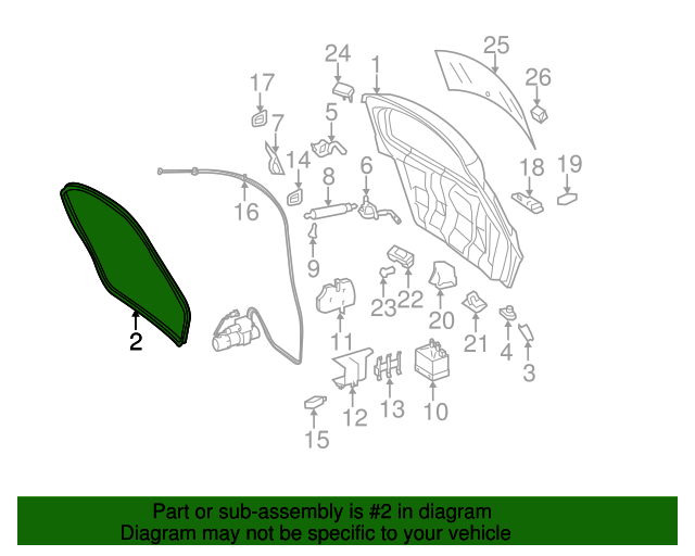 251-740-07-78 - Hatch Seal 2006-2012 Mercedes-Benz | AutoNationParts.com